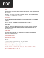 1st Birthday Script | PDF | Birthdays