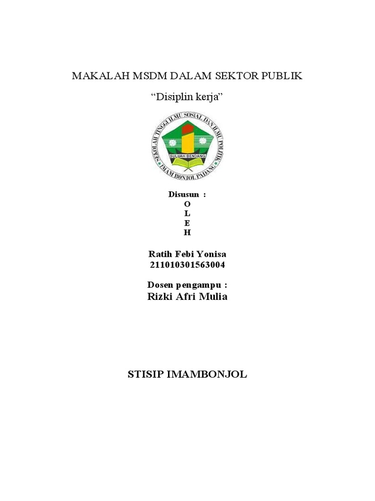 Makalah MSDM Dalam Sektor Publik 03 | PDF