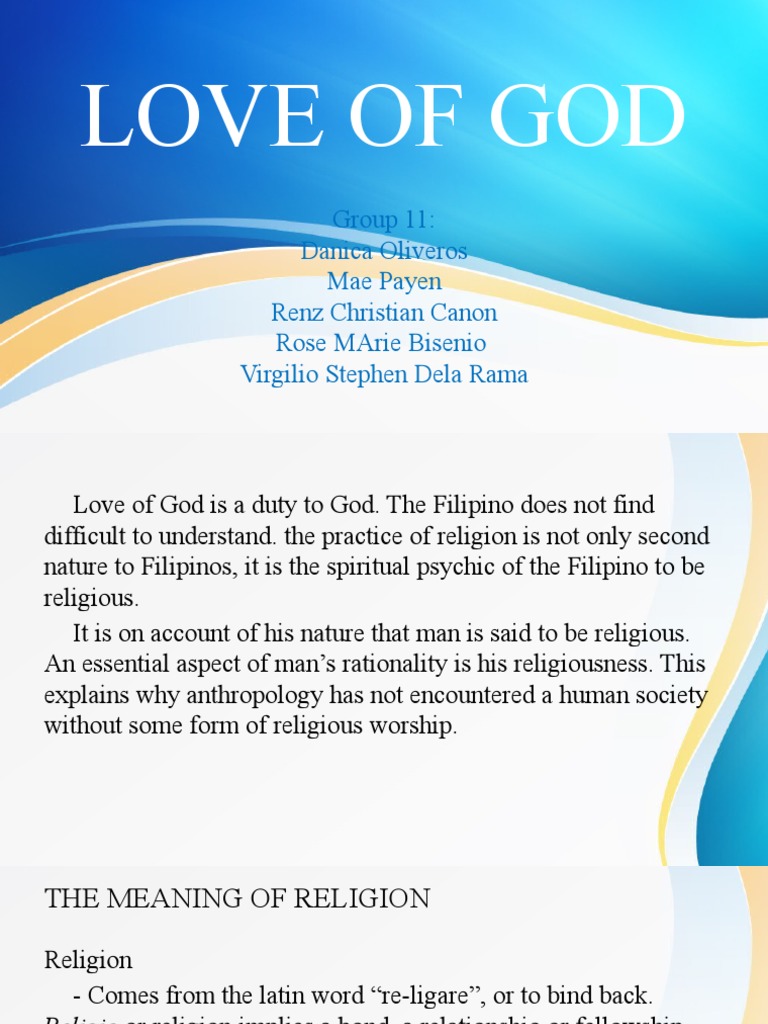 Understanding the Love of God | PDF | God | Worship