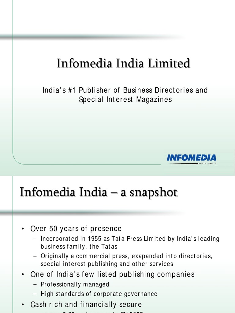 Infomedia India Limited | PDF | Publishing | Direct Marketing