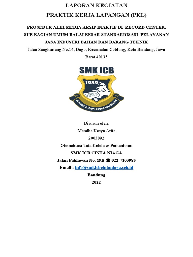 Laporan PKL Mandha Kesya 12 OTKP 1 | PDF
