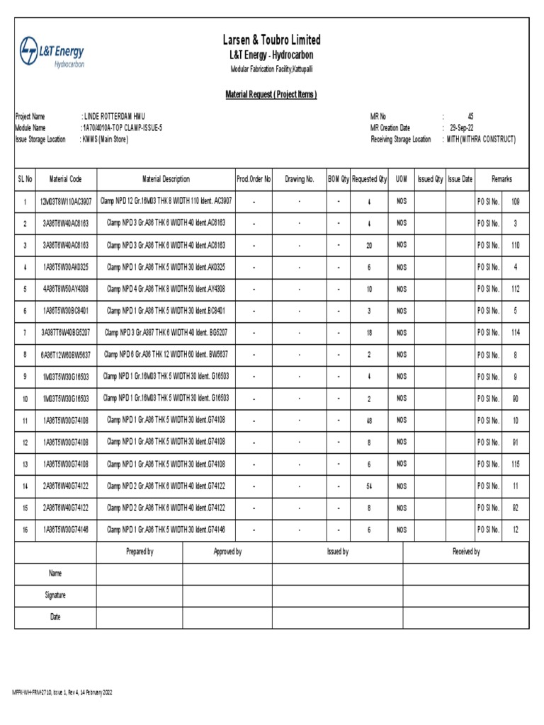Larsen & Toubro Limited: L&T Energy - Hydrocarbon | PDF