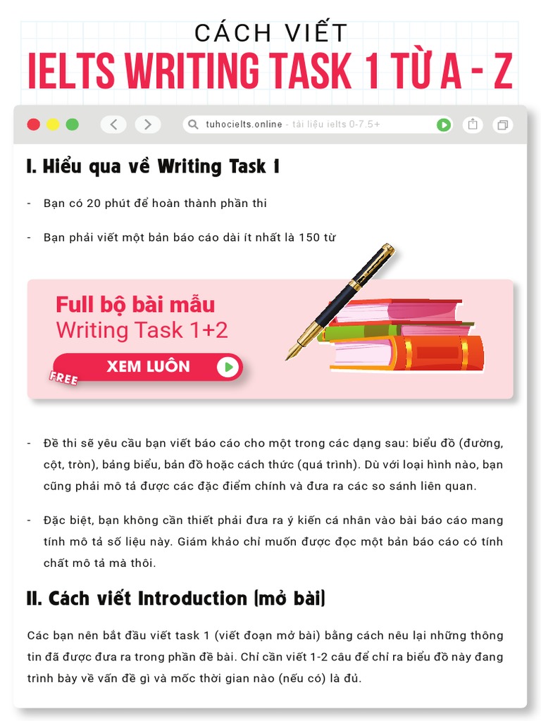 17. Cách viết IELTS Writing Task 1 từ A - Z | PDF