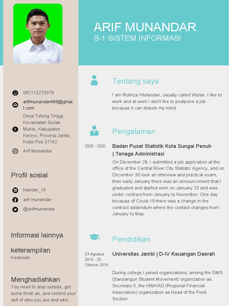 Profil Arif Munandar | PDF | Indonesia