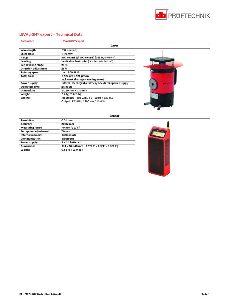 LEVALIGN Expert - Technical Data | PDF