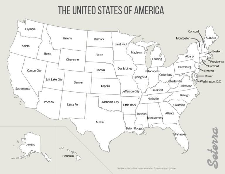 The United States Capital Map | PDF