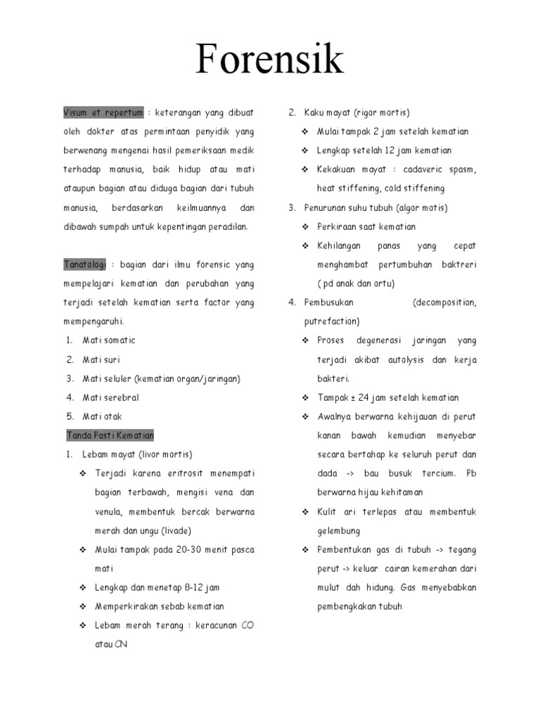 Catatan Forensik | PDF