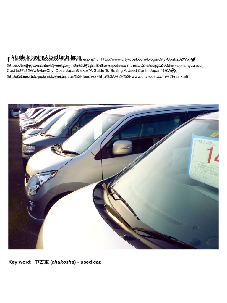 A Guide To Buying A Used Car in Japan - Shopping - Money ...