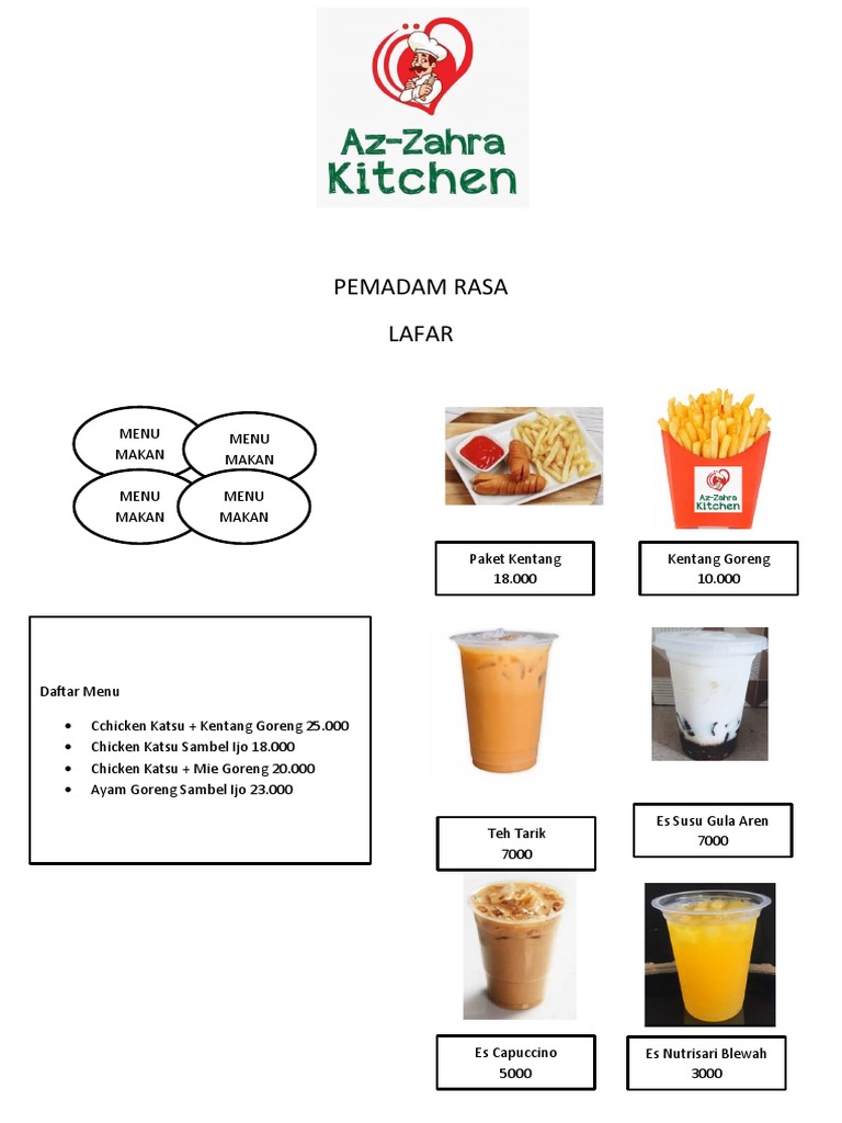 Contoh Desain Menu | PDF | Kesehatan Holistik