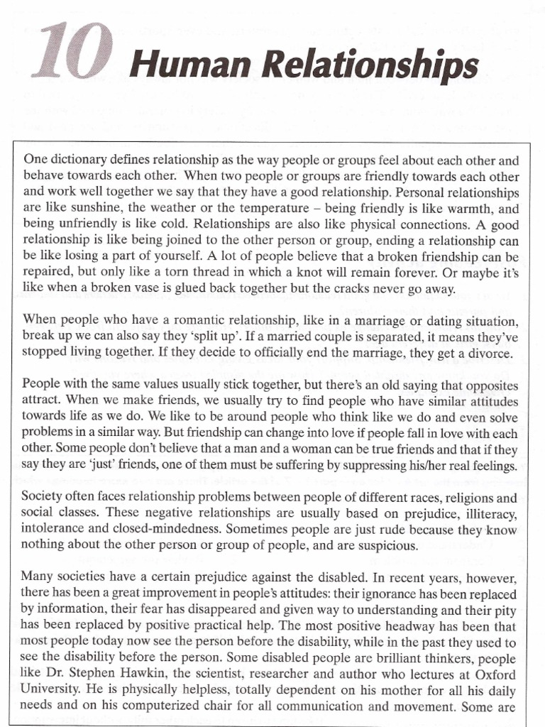 Human Relationship Exercises | PDF