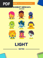 Light - Short Notes (Prashant Kirad) | PDF | Mirror | Refractive Index