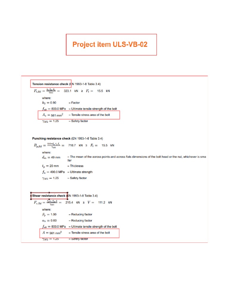 Sample of Connections Calc. | PDF