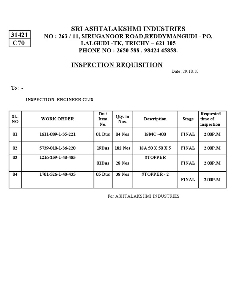 Call Letter | PDF
