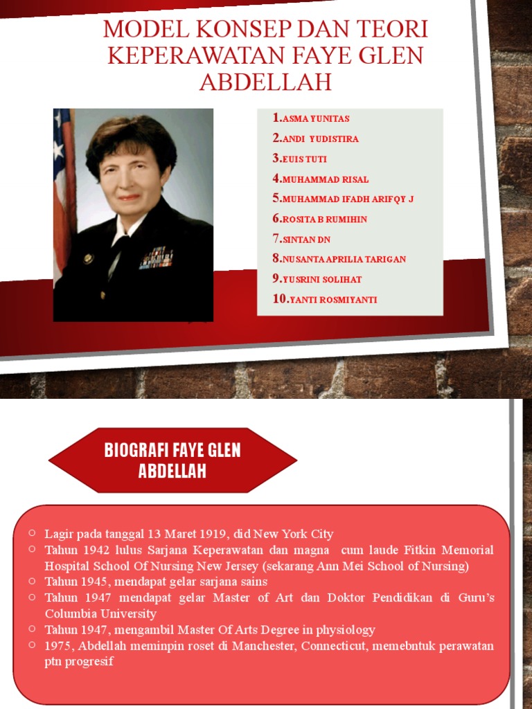 TEORI DAN MODEL KEPERAWATAN FAYE GLEN ABDELLAH | PDF