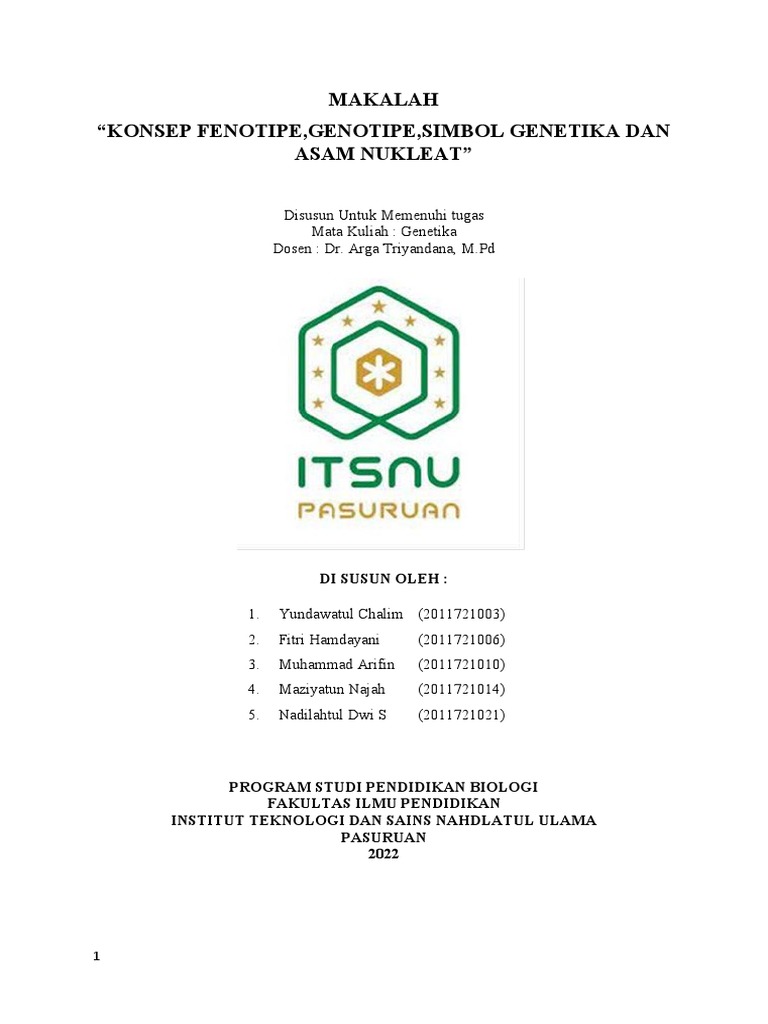 Simbol Genetika untuk Alel Heterozigot | PDF