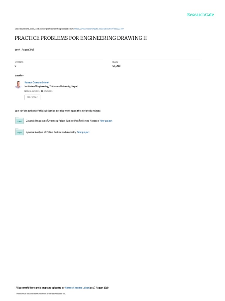 Practice Problems For Engineering Drawing I I | PDF | Manufactured ...
