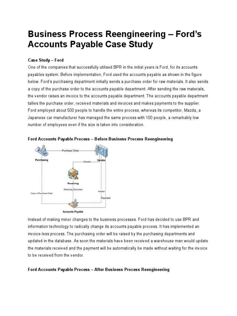 Case Study - BPR | PDF | Accounts Payable | Business