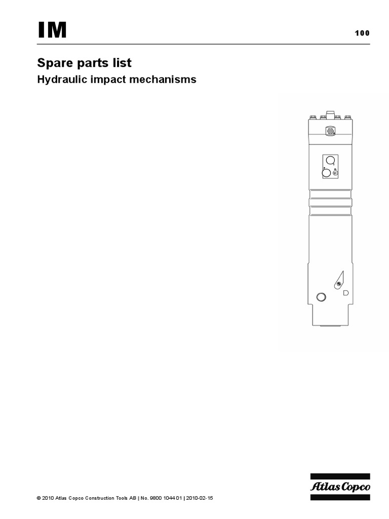 Krupp SPARE PARTS MANUAL IM 100 | PDF | Screw | Manufactured Goods