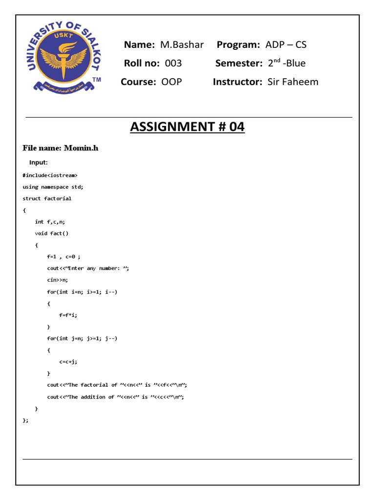 Assignment No.4 | PDF