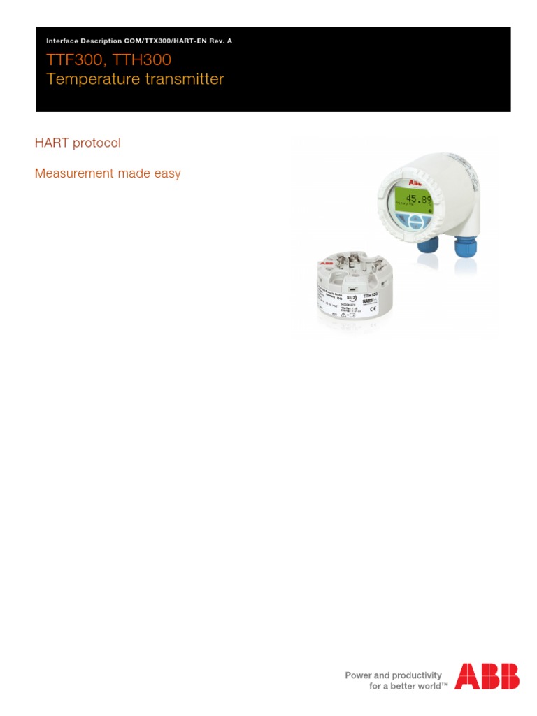 Abb TTH300 Temp Transmitter | PDF | Sensor | Thermocouple