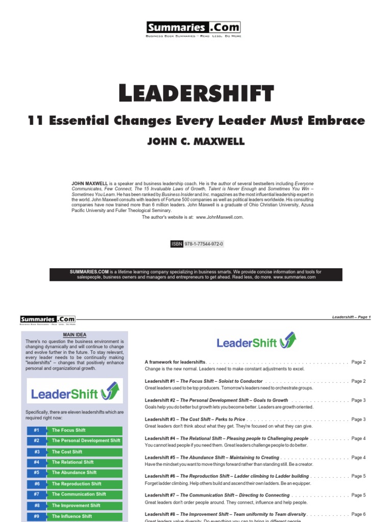 Leadershift | PDF | Leadership | Mindset