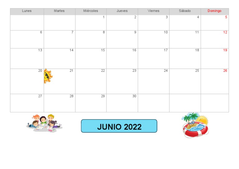 Calendario de Junio | PDF