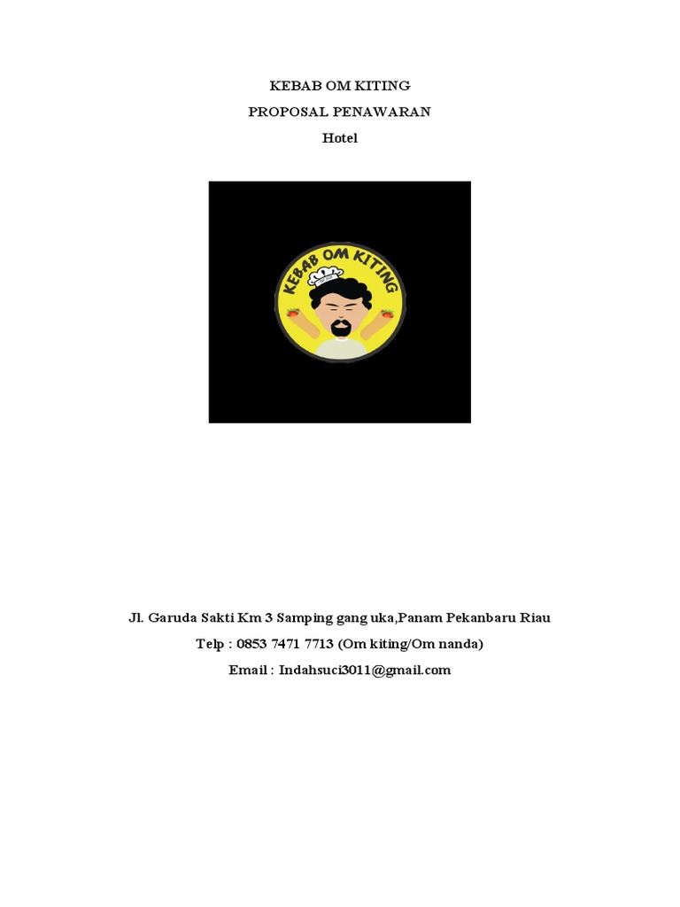 Proposal Kebab Om Kiting | PDF