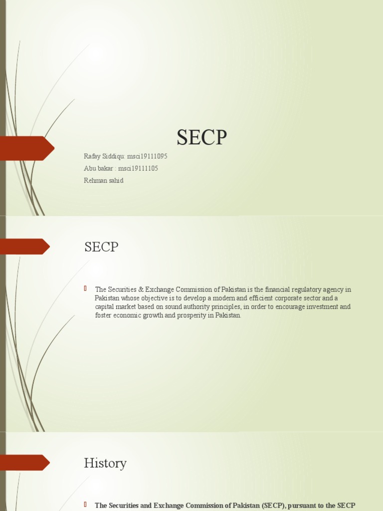 SECP | Download Free PDF | Investor | Economies