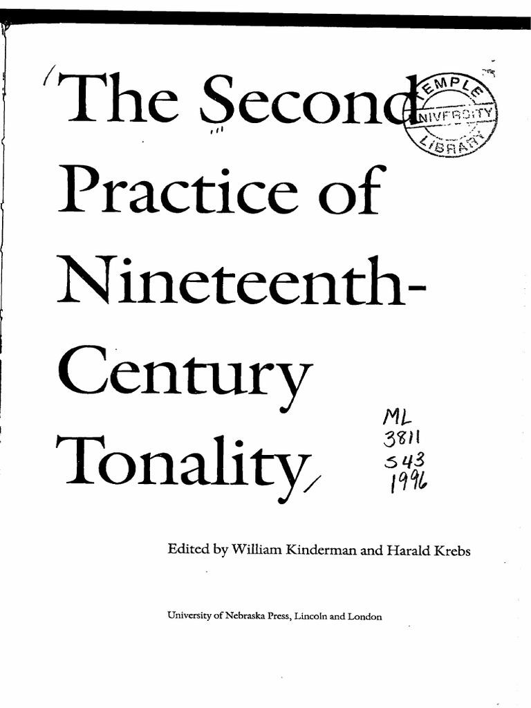 The Second Practice of Nineteenth Century Tonality 9780803227248 ...