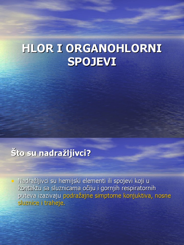 Hlor I Organohlorni Spojevi | PDF