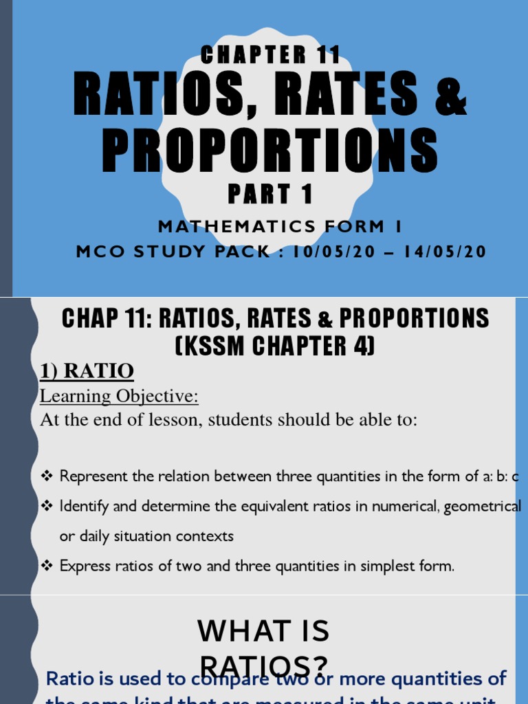 Ratios Rates Proportions Part 1 | PDF | Ratio | Metrology