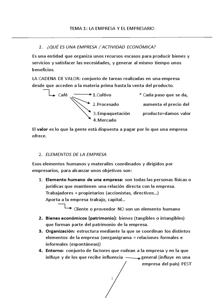 Tema 1 | PDF | Iniciativa empresarial | Business