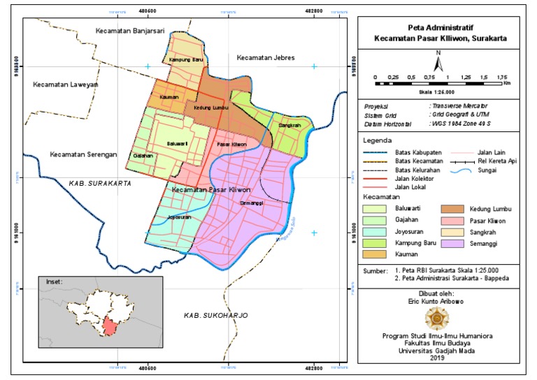 2019 Peta Administratis Kecamatan Pasar Kliwon Surakarta | PDF