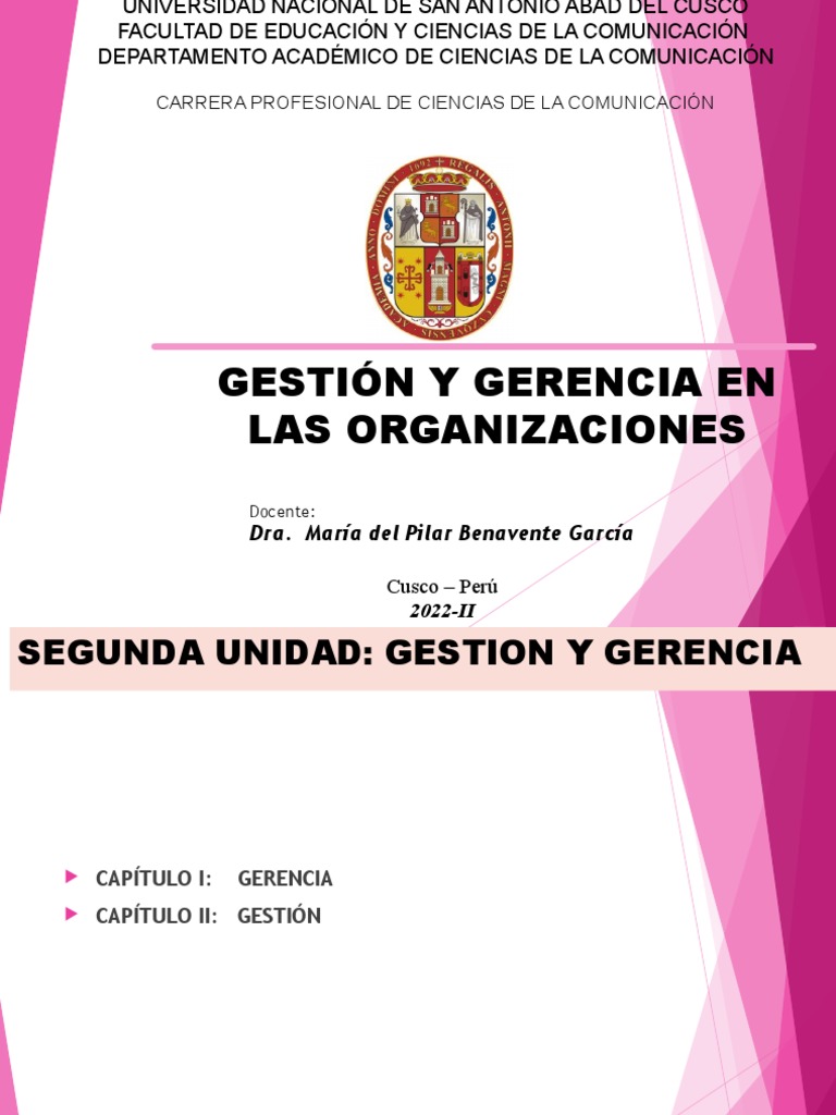 GES y GER UNIDAD II | PDF | Planificación | Liderazgo