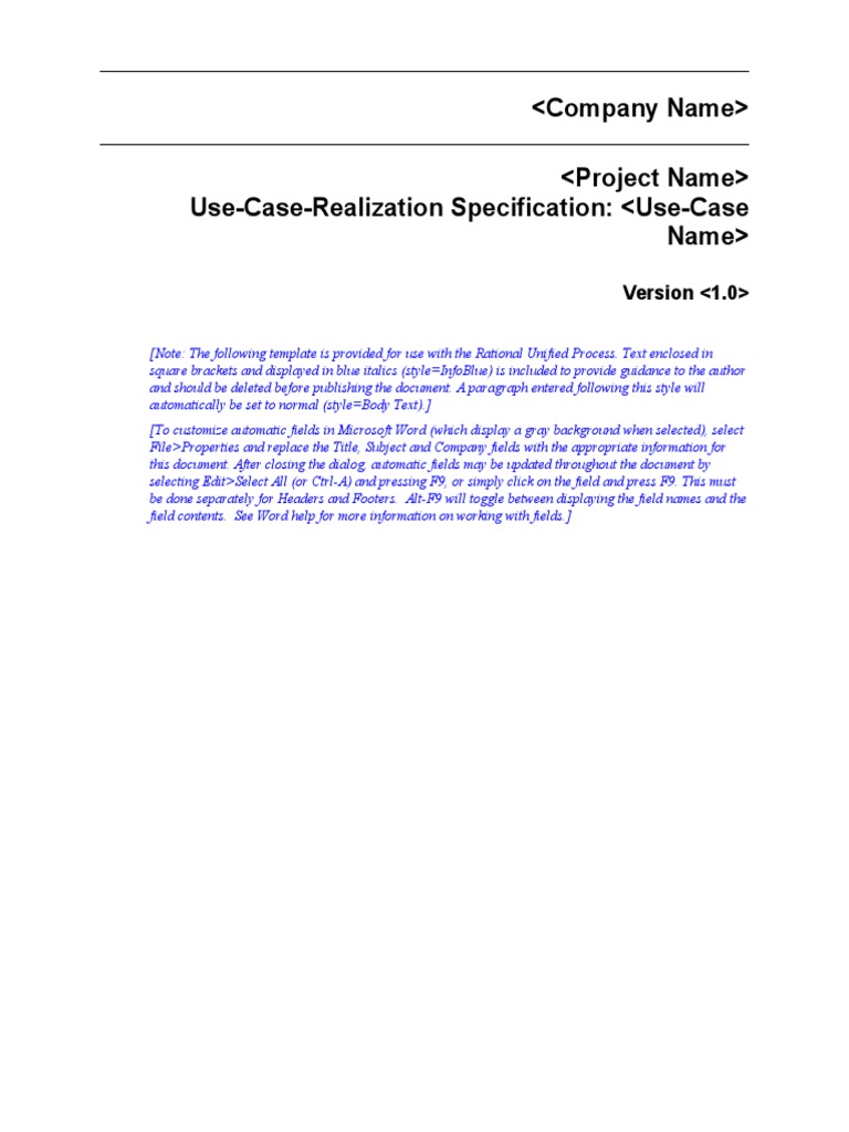 Usecase Realization | Download Free PDF | Use Case | Specification (Technical Standard)