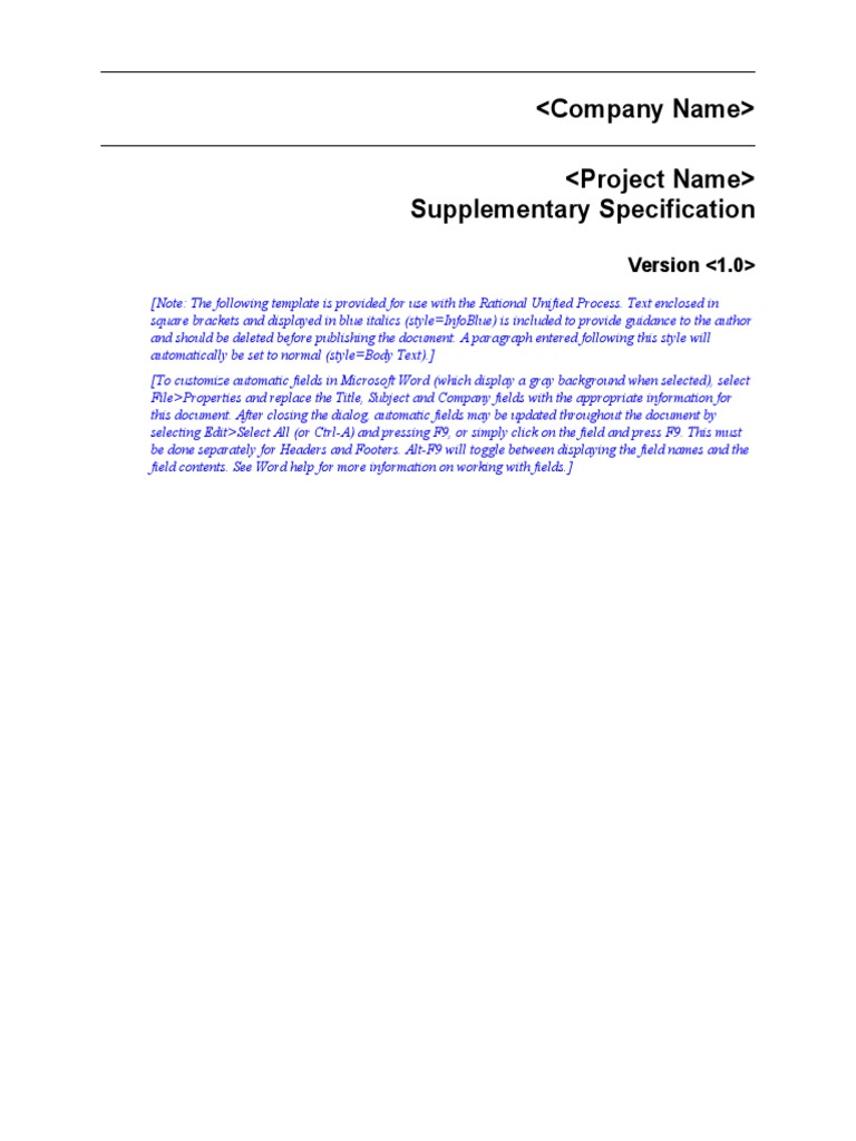 Supplementary Specification | PDF | Graphical User Interfaces | System