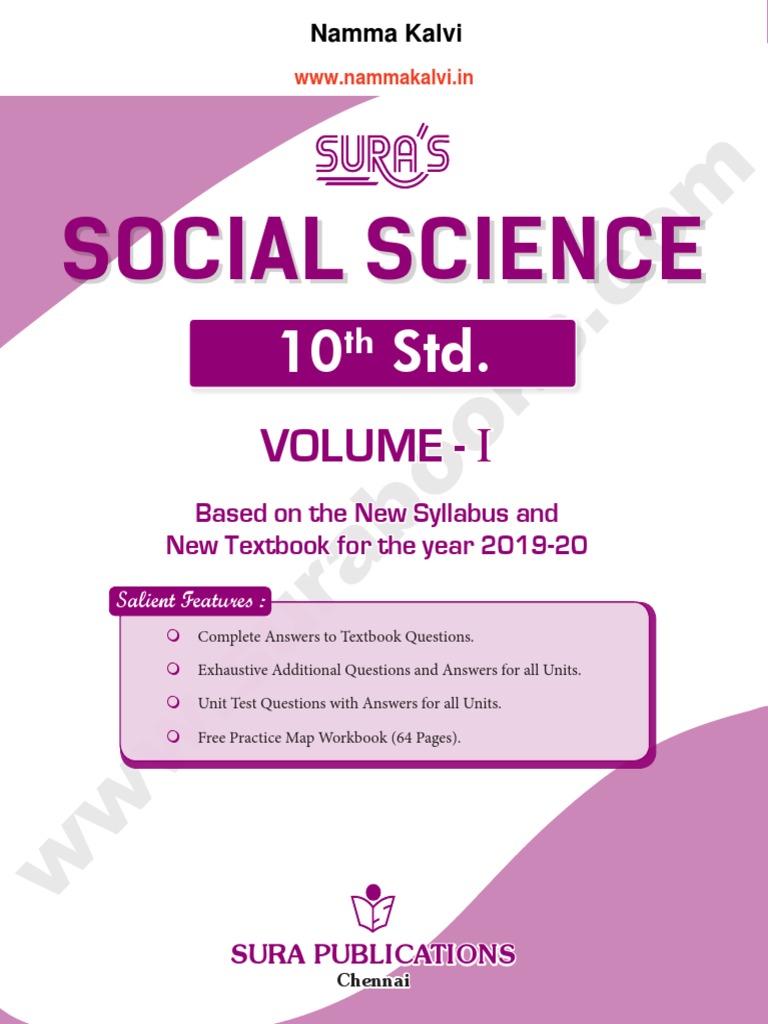 Namma Kalvi 10th Social Science History Unit 1 Sura Guide em Volume 1 ...
