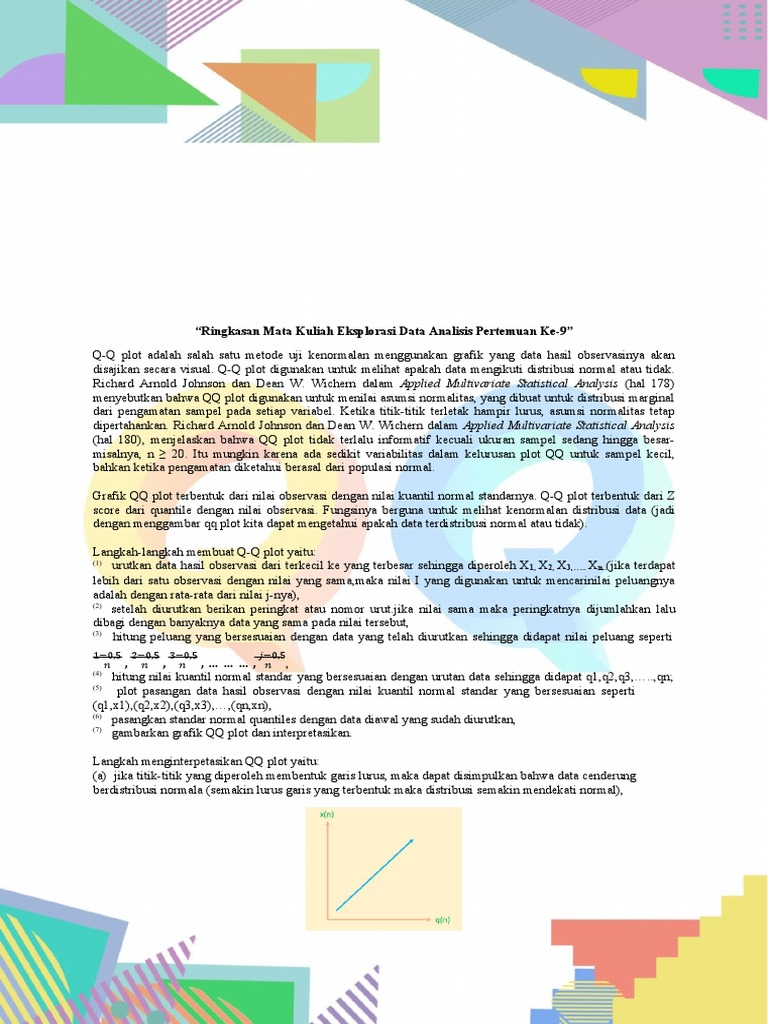 Cara Membuat dan Menginterpretasi Q-Q Plot | PDF
