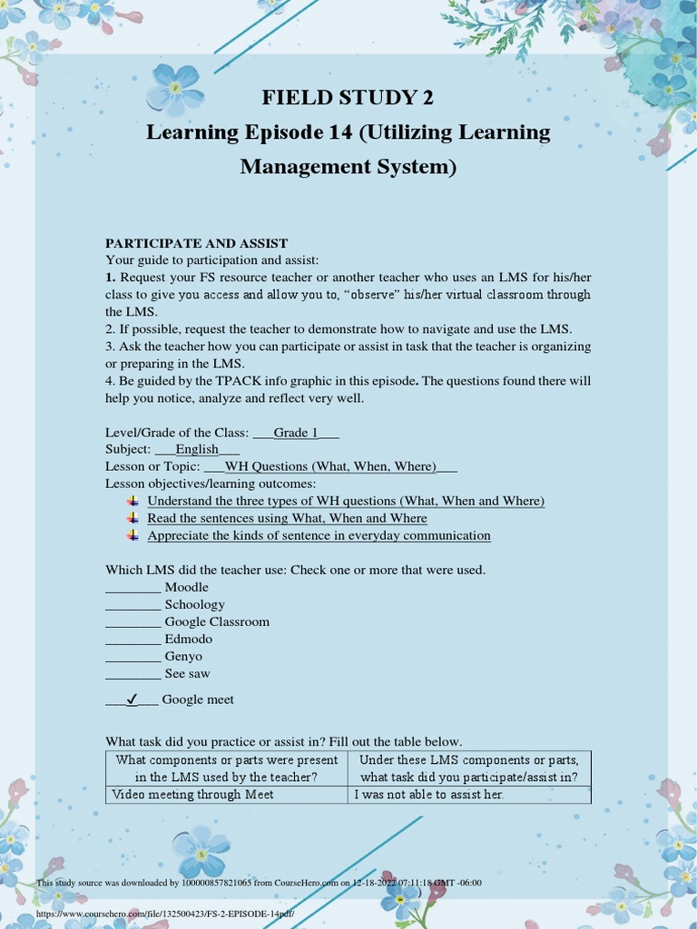 FS_2_EPISODE_14.pdf | PDF | Teachers | Learning