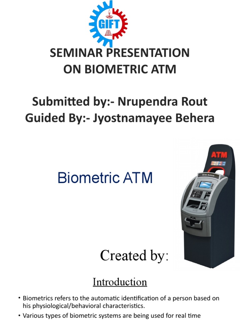 Biometric ATM | PDF | Biometrics | Automated Teller Machine