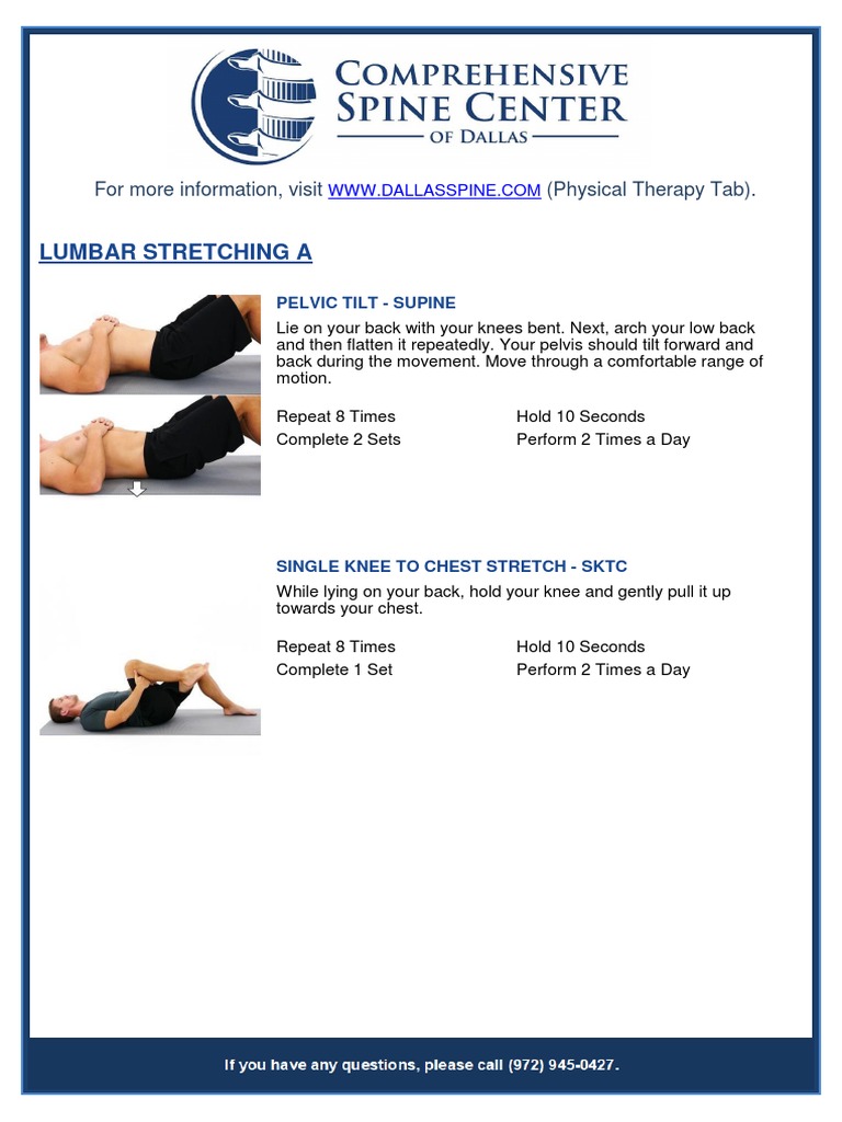 Lumbar Stretching Guide | PDF | Pelvis | Musculoskeletal System