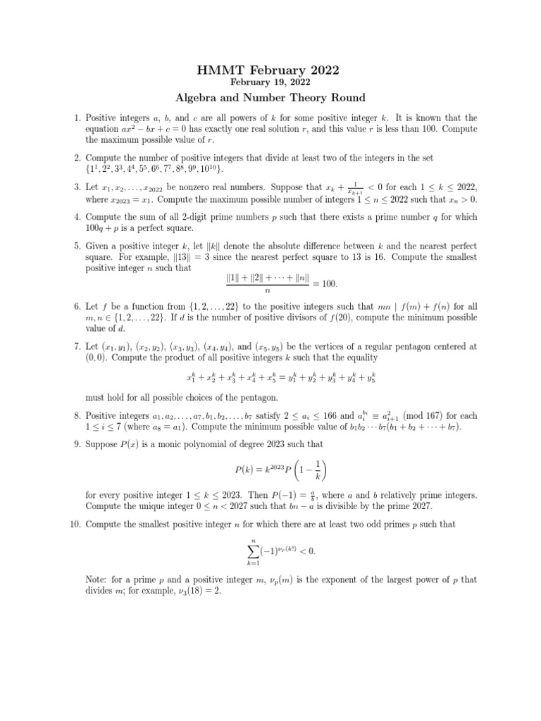 Problems | PDF | Numbers | Integer Problems | PDF | Numbers | Integer