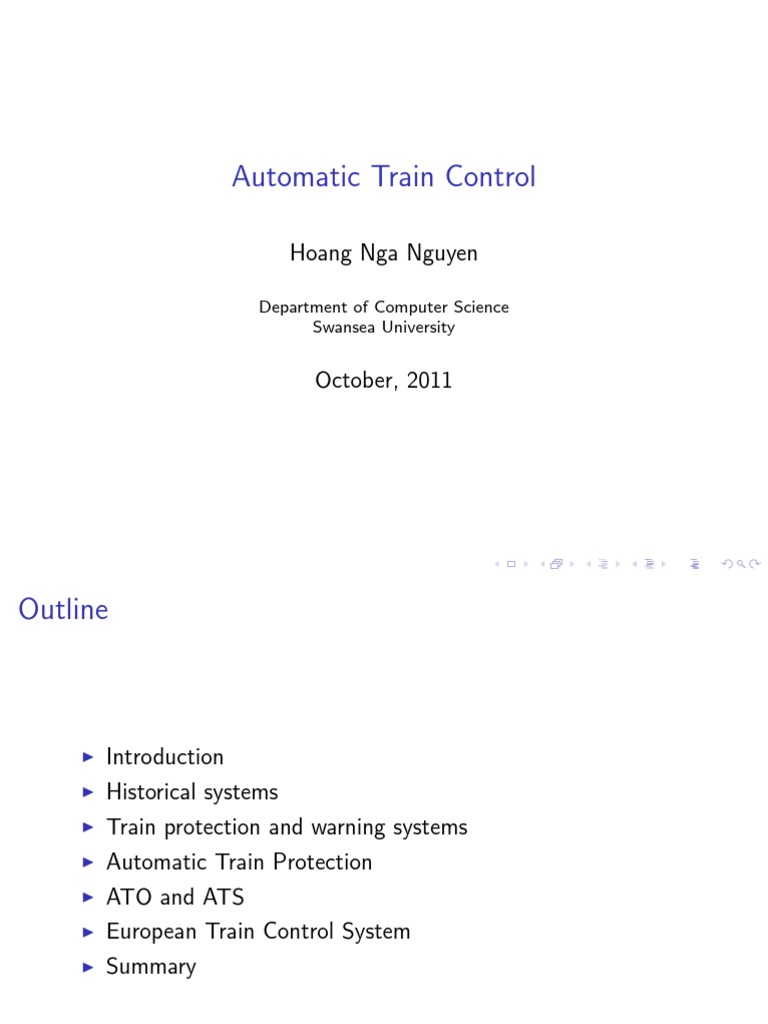 Automatic Train Control | PDF | Automation | Systems Theory