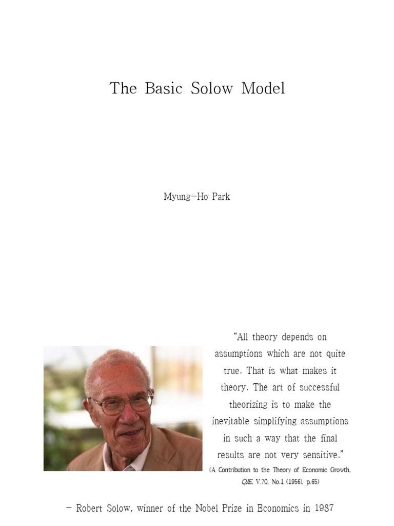 Understanding Economic Growth Through The Basic Solow Model | PDF ...