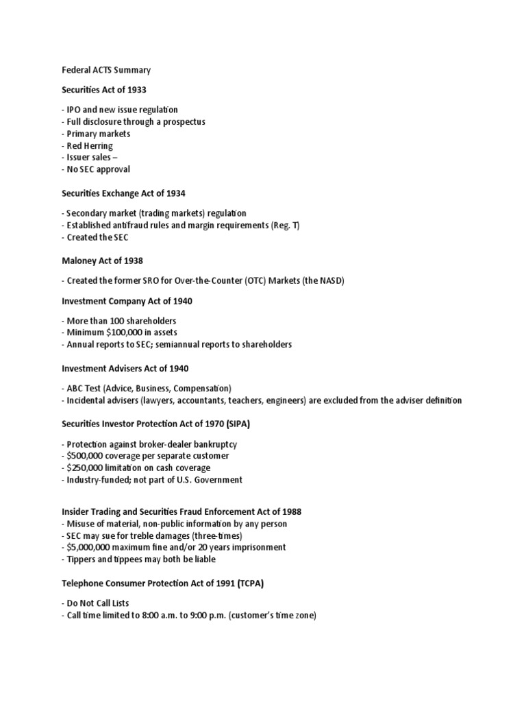 FINRA SIE Exam Notes | PDF