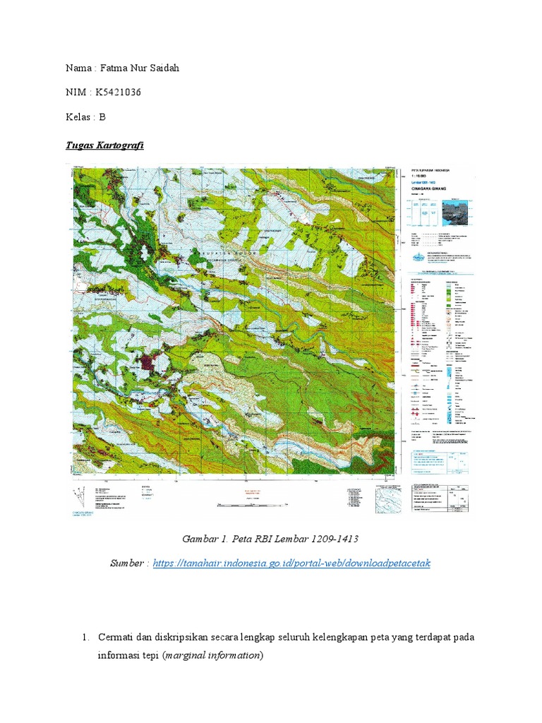 Kartografi - Analisis Peta RBI | PDF