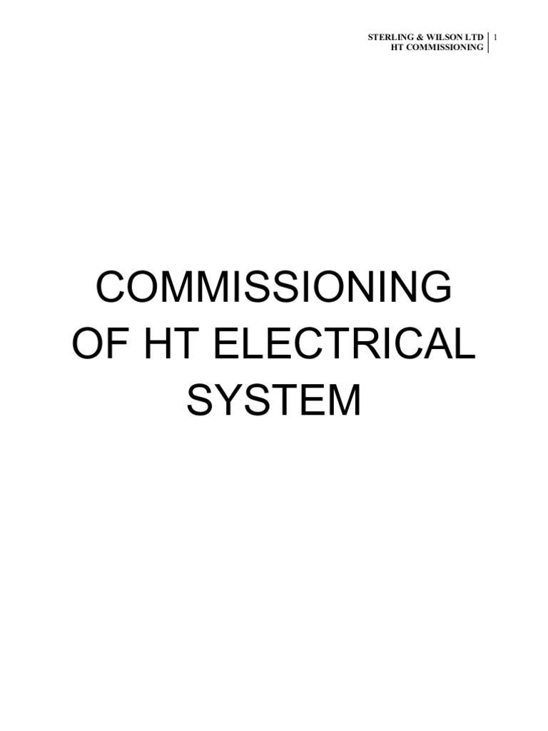High-Voltage Transformer Commissioning Report | PDF | Transformer ...