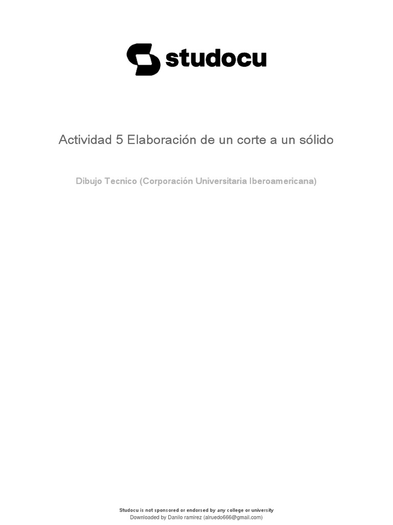 Corte a un sólido en dibujo técnico | PDF