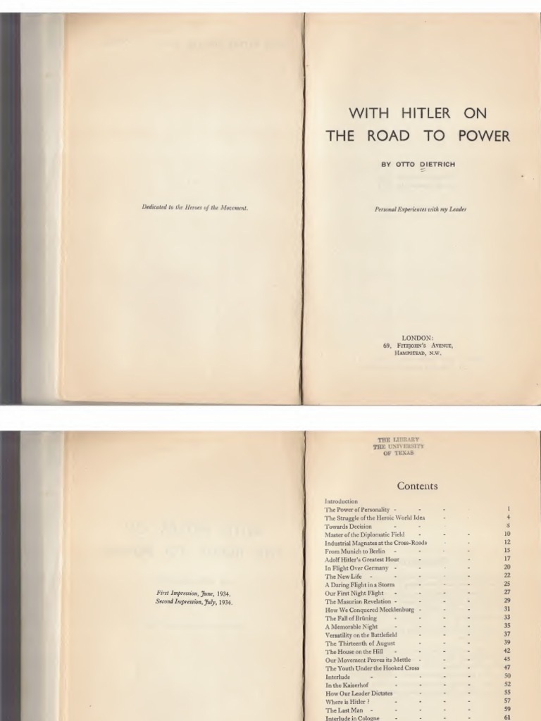OTTO Dietrich - The Hitler I Knew: Memoirs of The Third Reich's Press ...