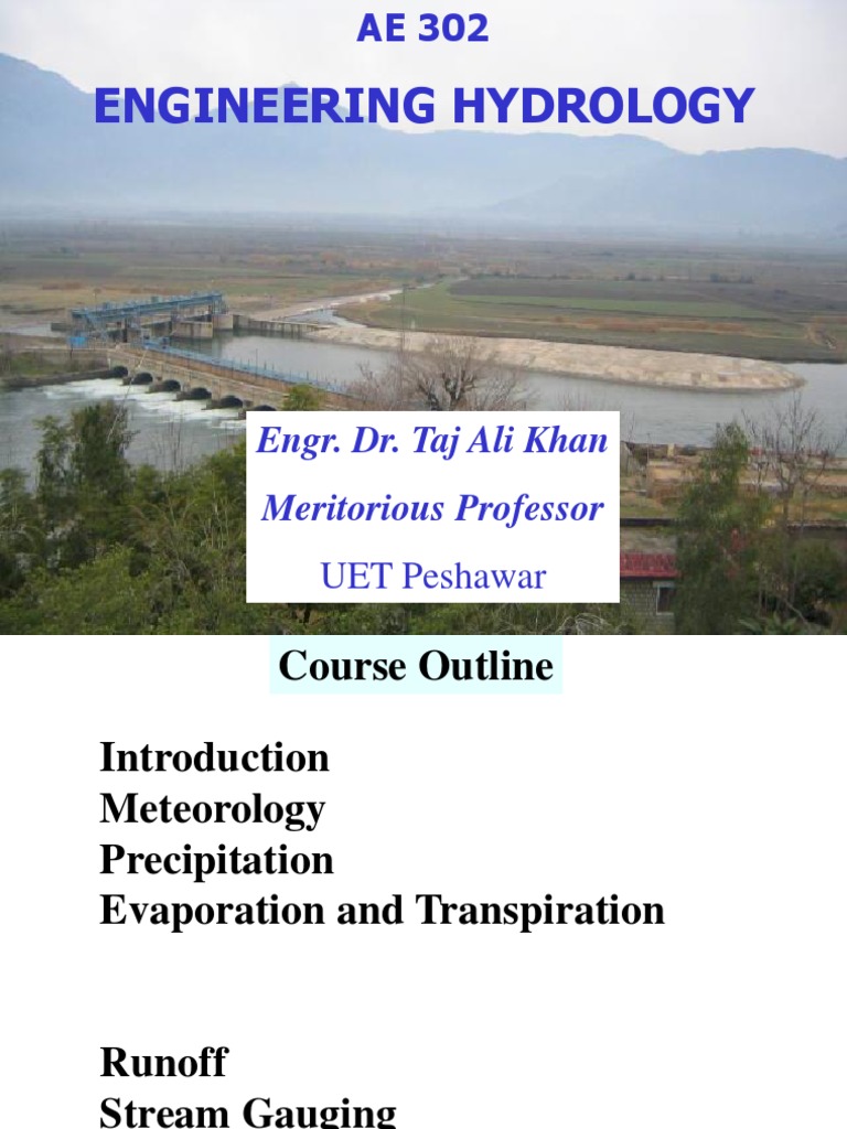 1-AE-302-Introduction Engg Hydrology | PDF | Hydrology | Drainage Basin